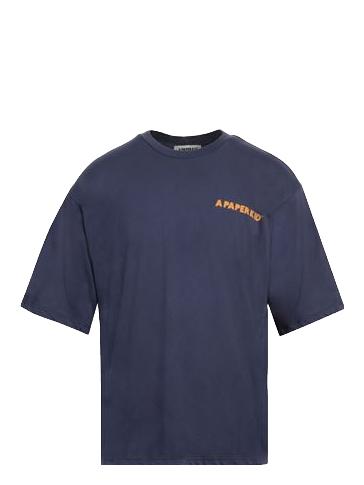A PAPER KID man t-shirt navy size s cotton