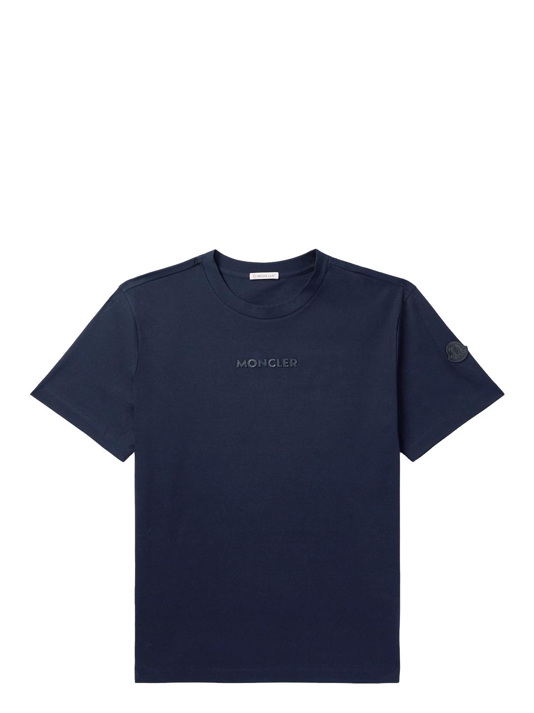 MONCLER Moncler - Logo-Appliquéd Cotton-Jersey T-Shirt - Men - Blue - XL
