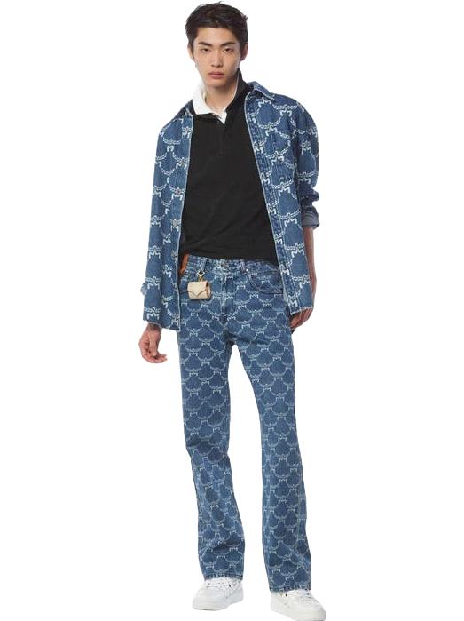 MCM lauretos monogram denim shirt