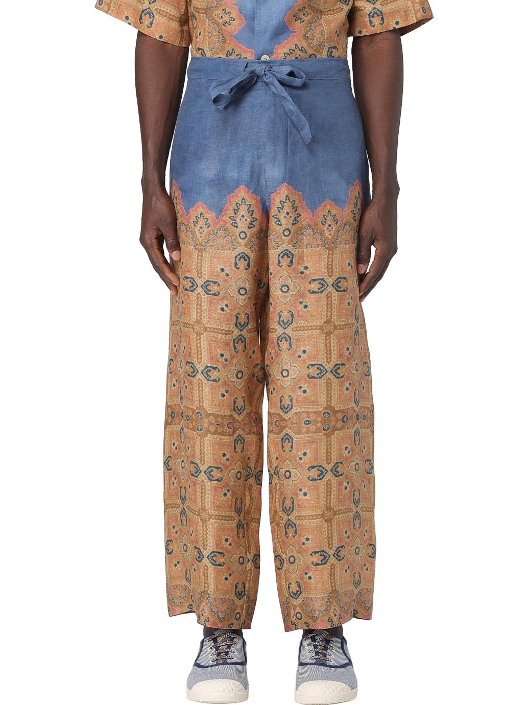 VALENTINO Valentino Printed Wide Leg Trousers