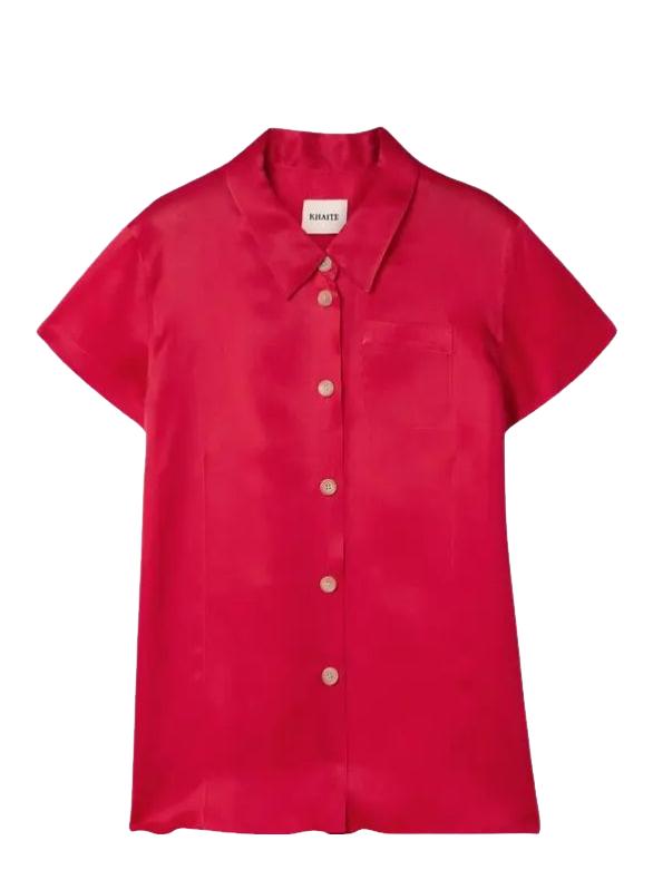 KHAITE KHAITE Keefe Silk-Organza Shirt
