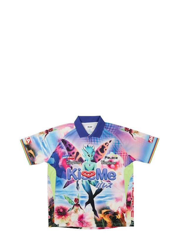 Palace X Gucci Strawberry Print Technical Jersey Football T-Shirt