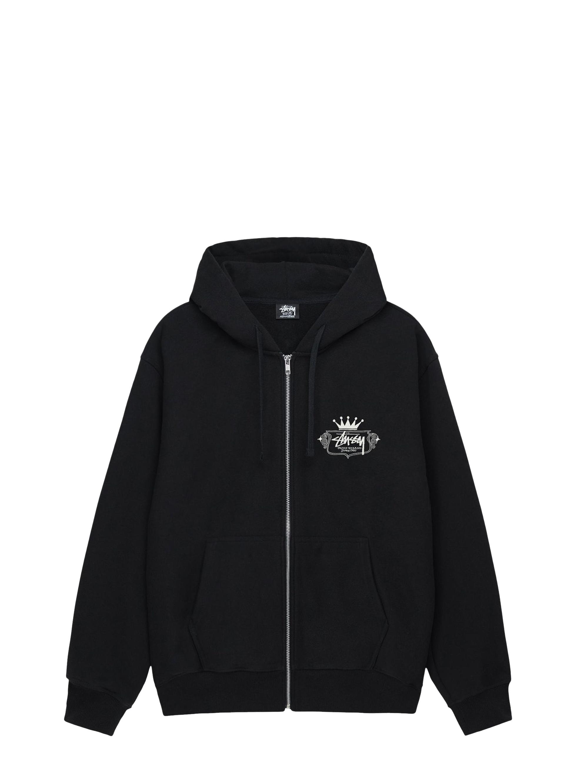 StüSsy Basic Zip Hoodie - Black | Editorialist