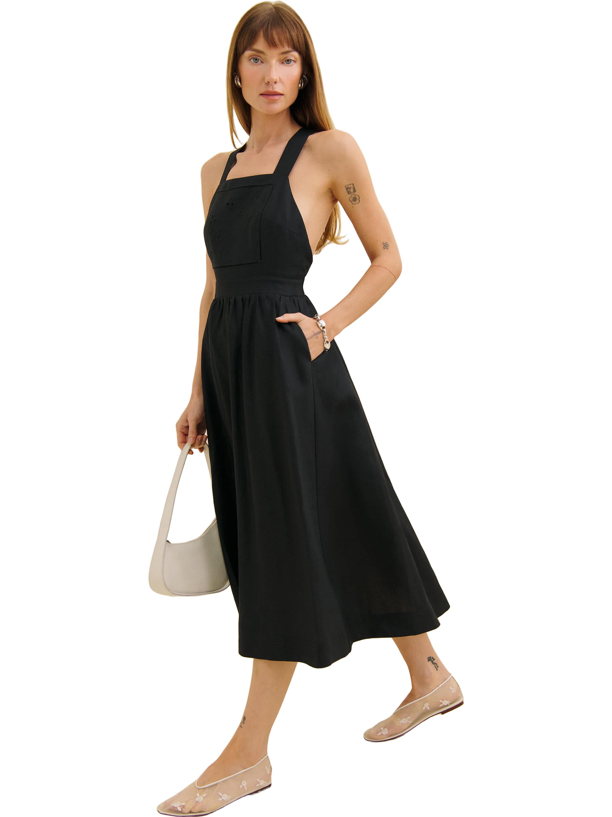 Orson Linen Midi Dress - Ivory Orson Linen Midi Dress - Ivory