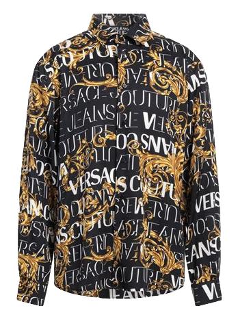 VERSACE man shirt black size 38 viscose