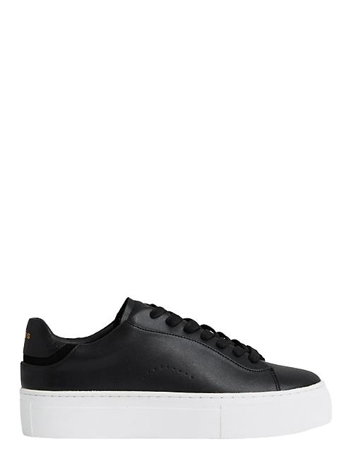 REISS Francesca Chunky-Sole Leather Low-Top Trainers