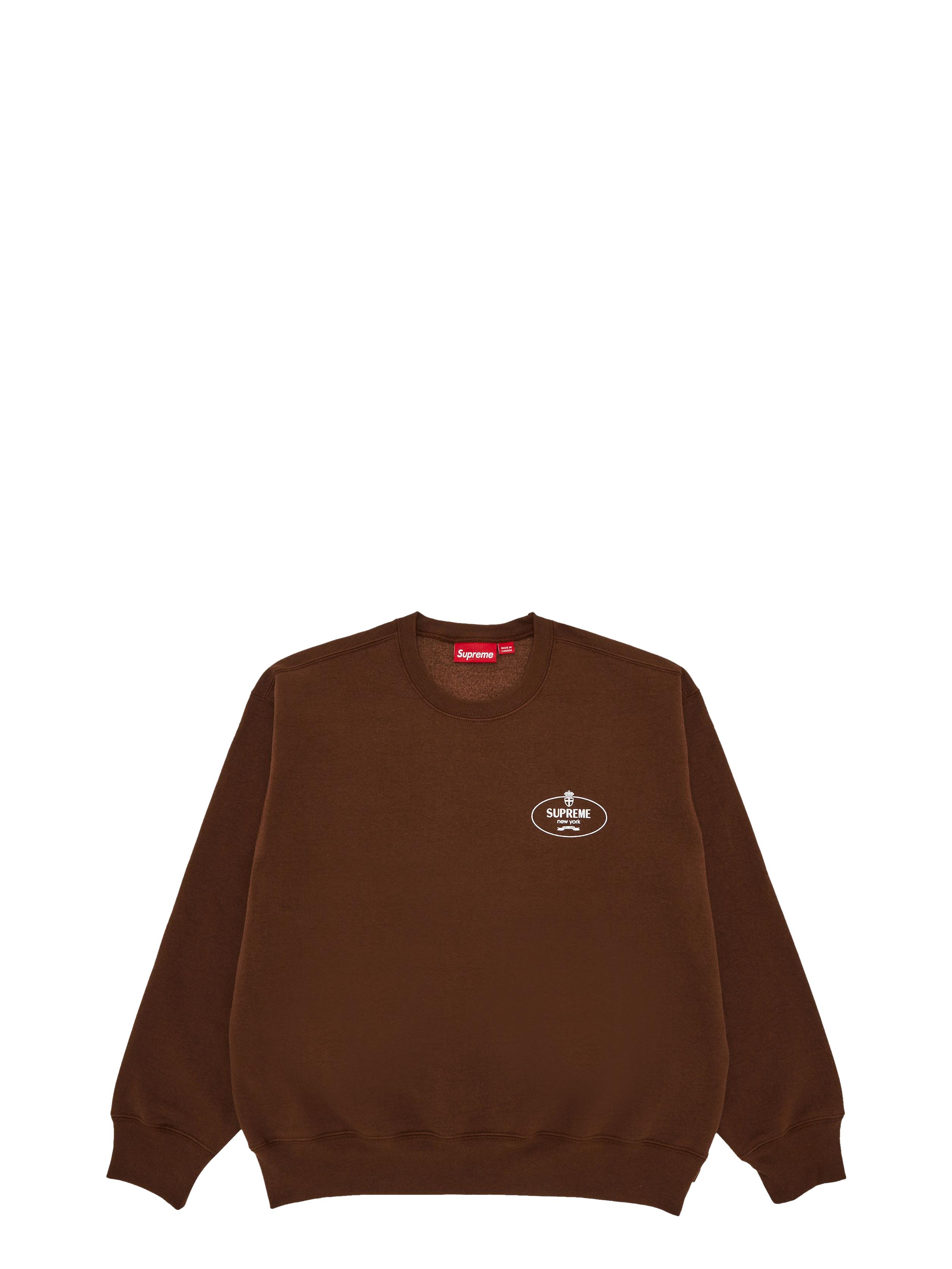 Supreme Crest Crewneck - Brown | Editorialist