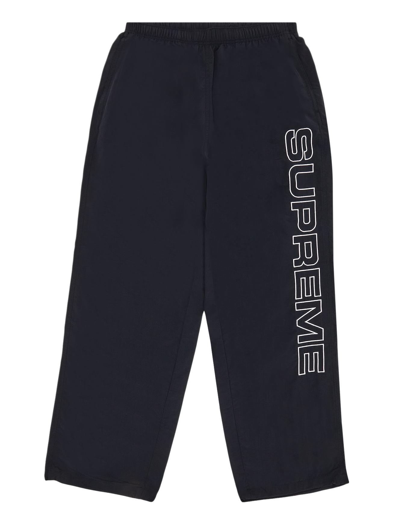 Supreme Spellout Embroidered Track Pant - Black | Editorialist