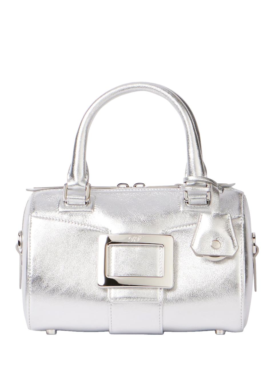 ROGER VIVIER Belle Vivier Mini Metallic Tote Bag