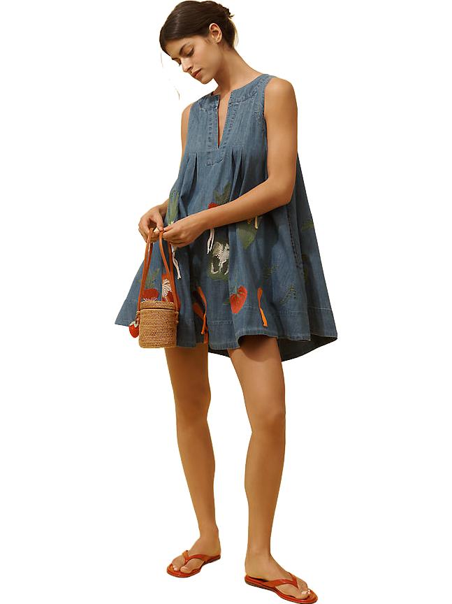 white christmas dresses Maxine Dress Indigo Denim 2X main image 1