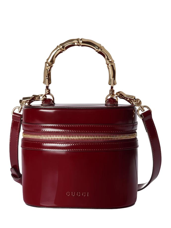 Gucci Mini Vanity Bag With Bamboo Handle - Bordeaux | Editorialist