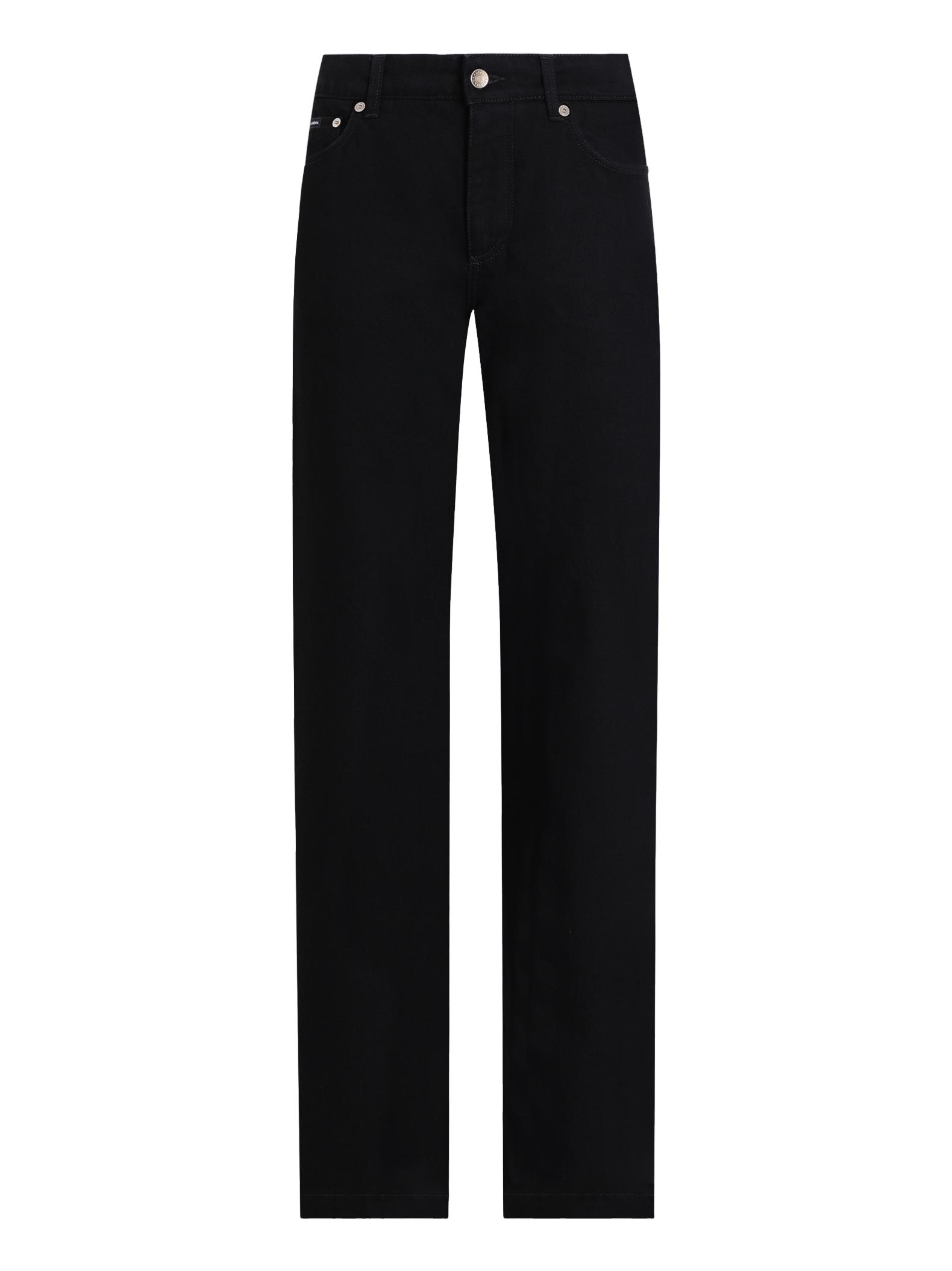 DOLCE & GABBANA Dolce & Gabbana Loose Denim Jeans with Pressed Pleat
