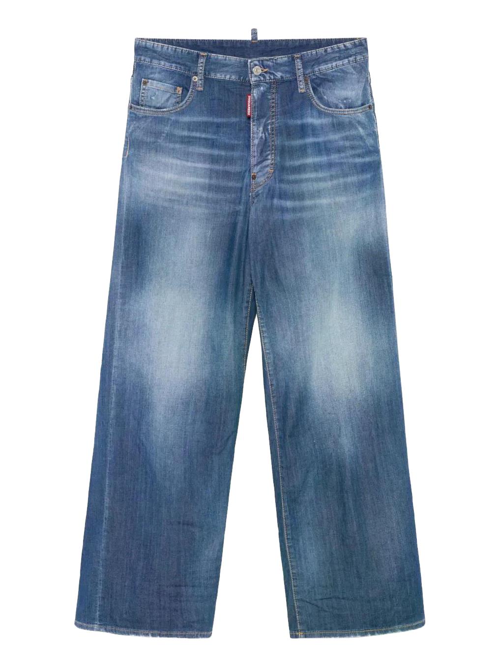 DSQUARED2 DSQUARED2 Embroidered Whiskered Denim Jeans