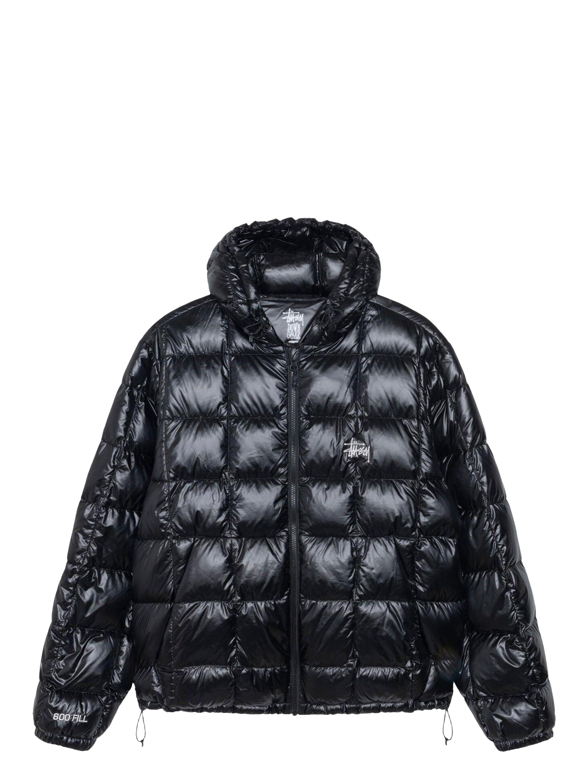StüSsy Midweight Hooded Puffer - Black | Editorialist