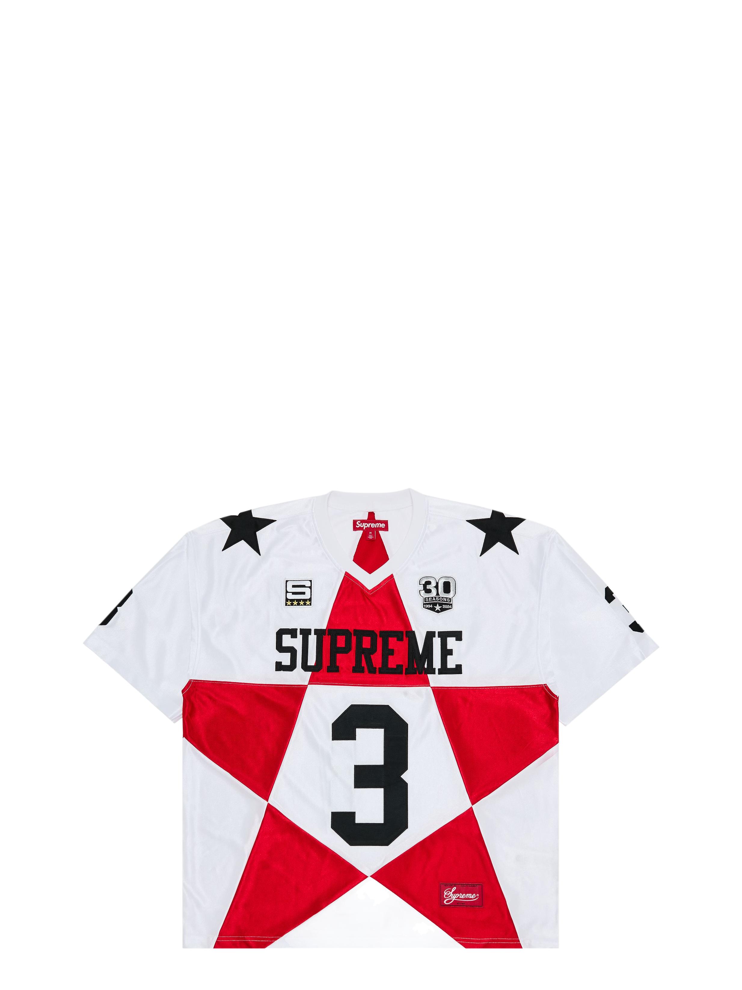 Supreme Spiderweb Football Jersey - White | Editorialist