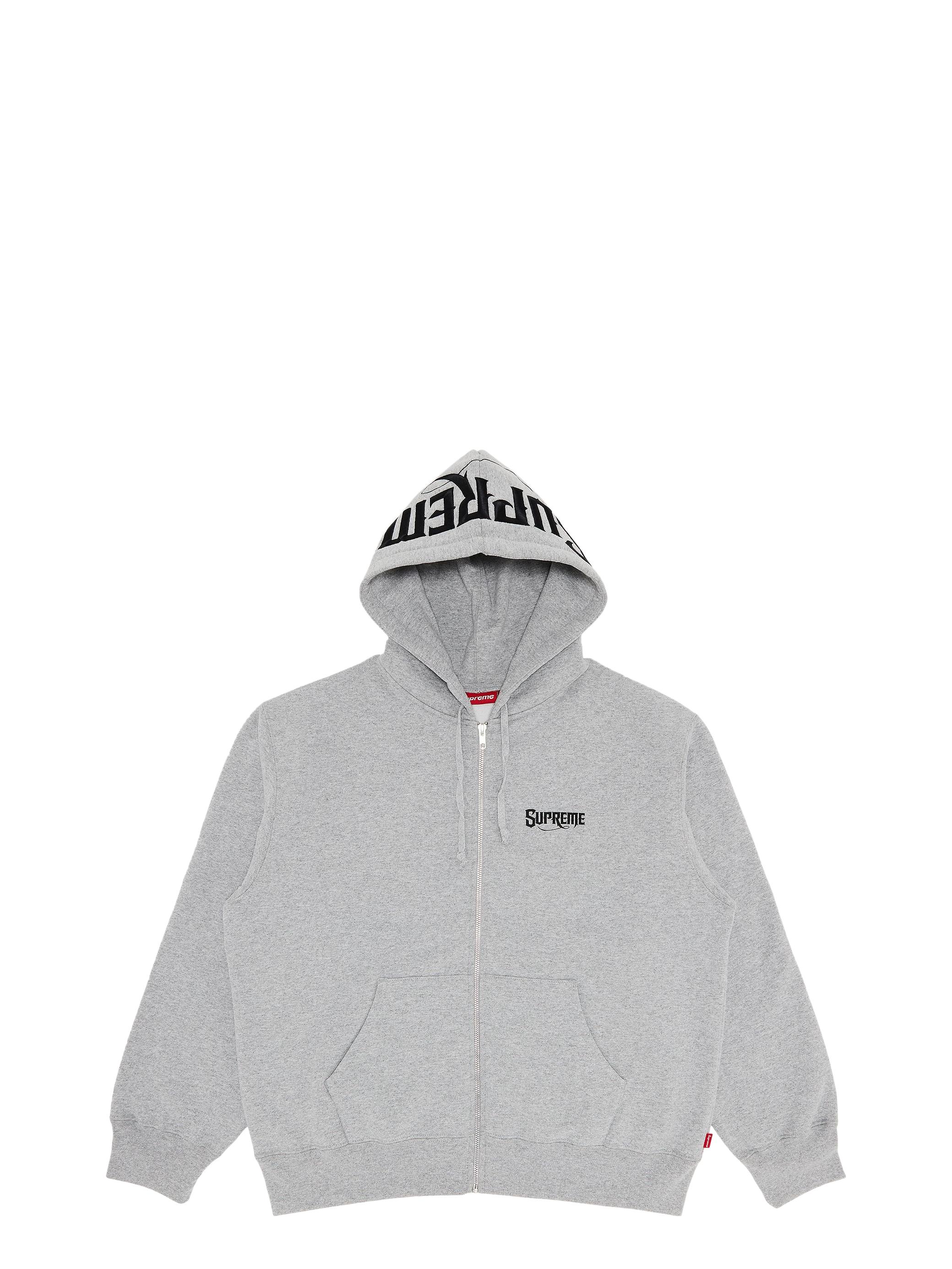 Supreme Mister Cartoon Zip Up Hooded Sweatshirt - Heather Grey