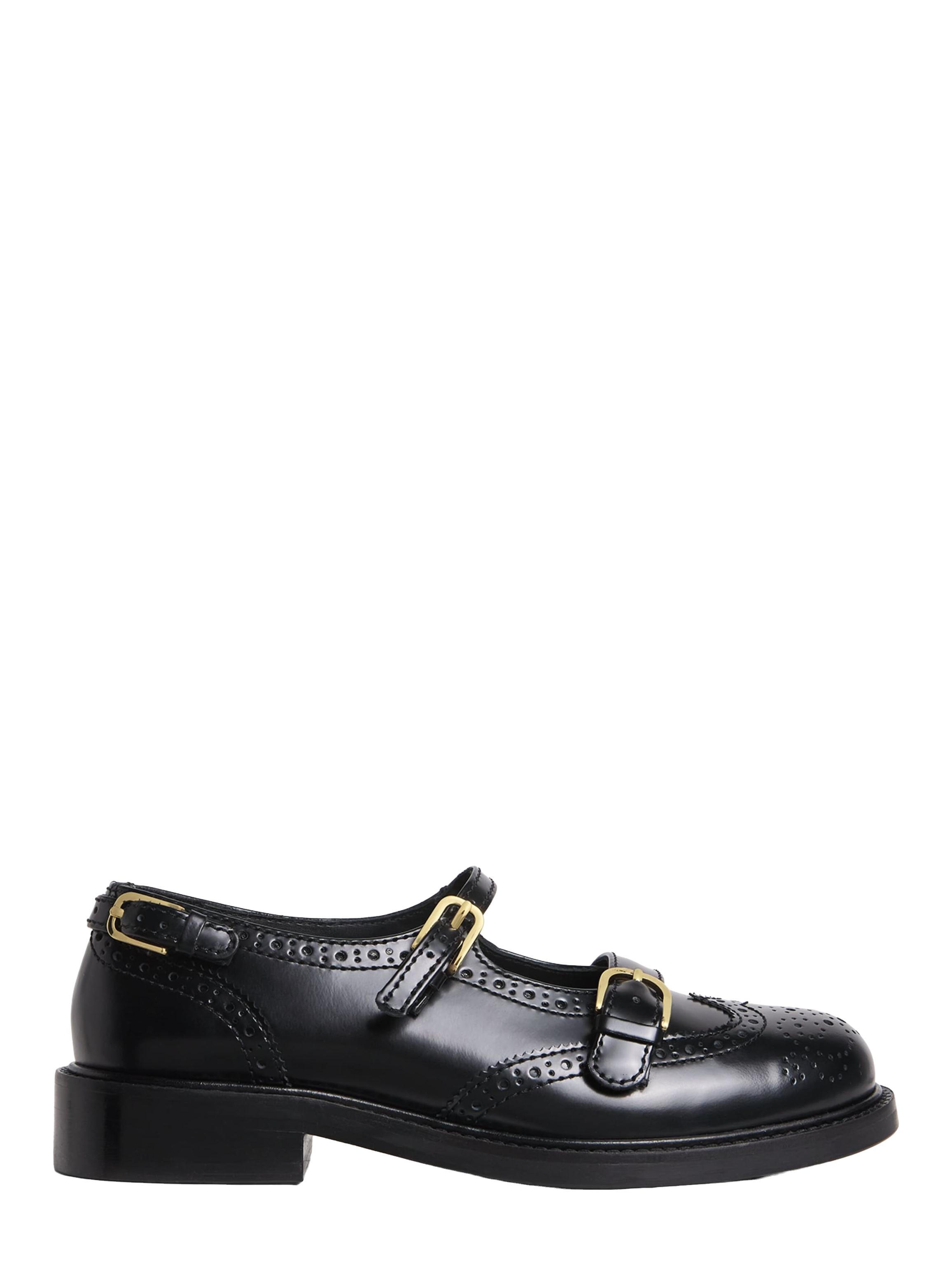SANDRO Leather Mary Jane Derby Shoes