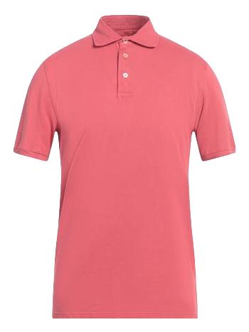 FEDELI man polo shirt coral size 40 cotton