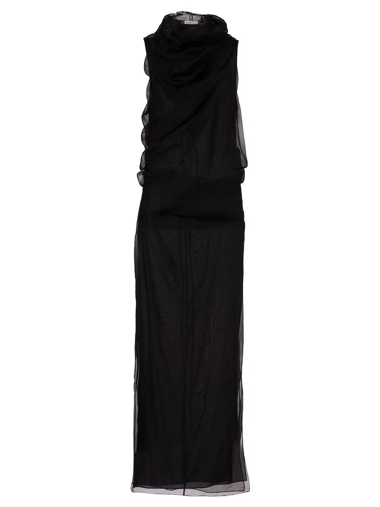 RICK OWENS Rick Owens Gathered Silk Chiffon Top