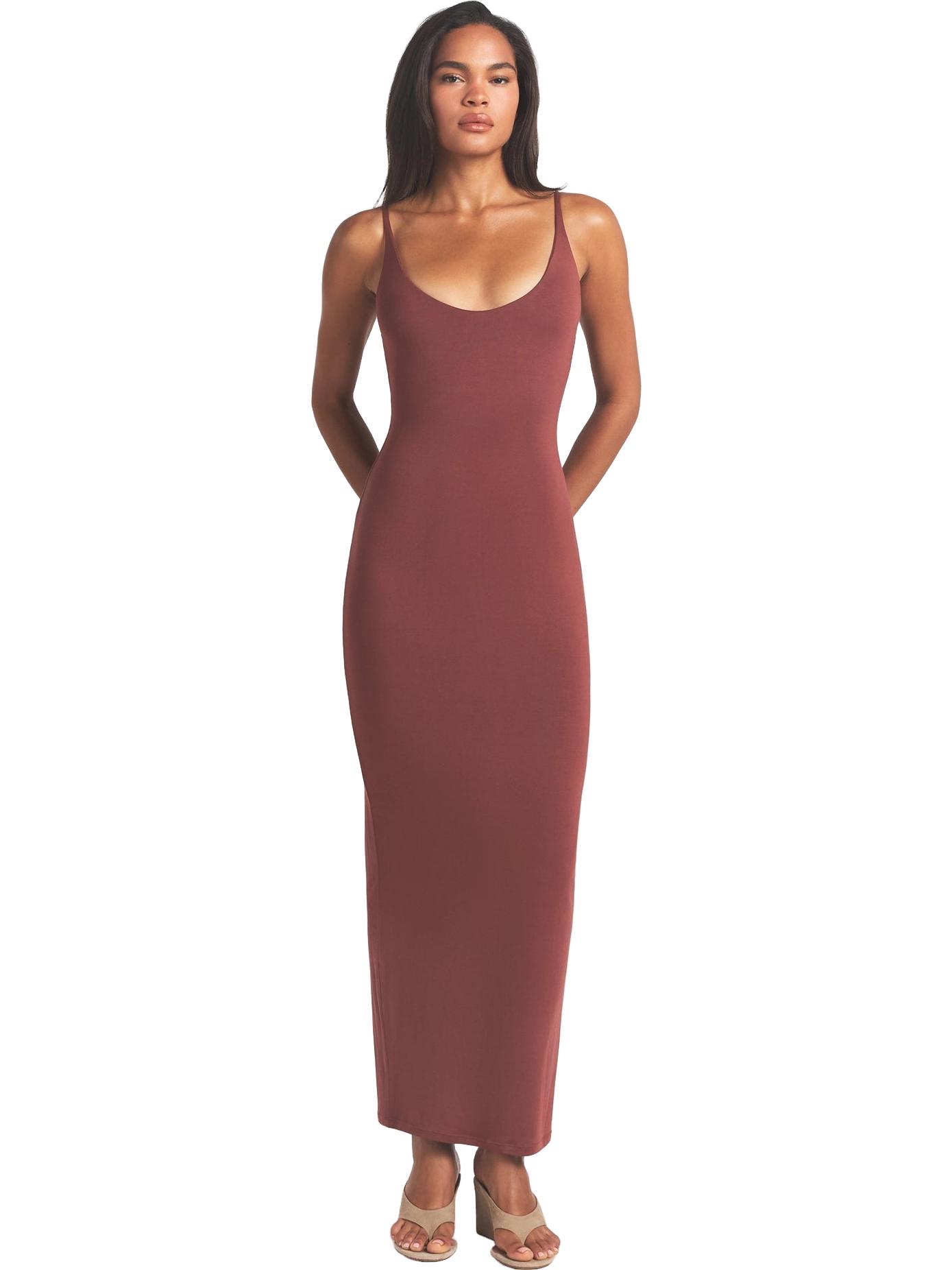 SKIMS Smooth Layers Skimpy Scoop Neck Dress in Black - Size XXS SKIMS Smooth Layers Skimpy Scoop Neck Dress in Black - Size XXS