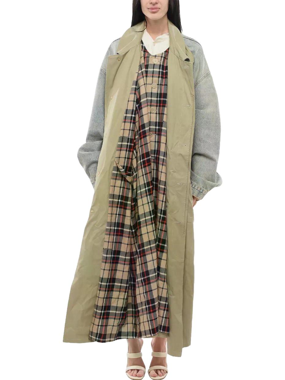BALENCIAGA Asymmetric Layered Jeans Coat
