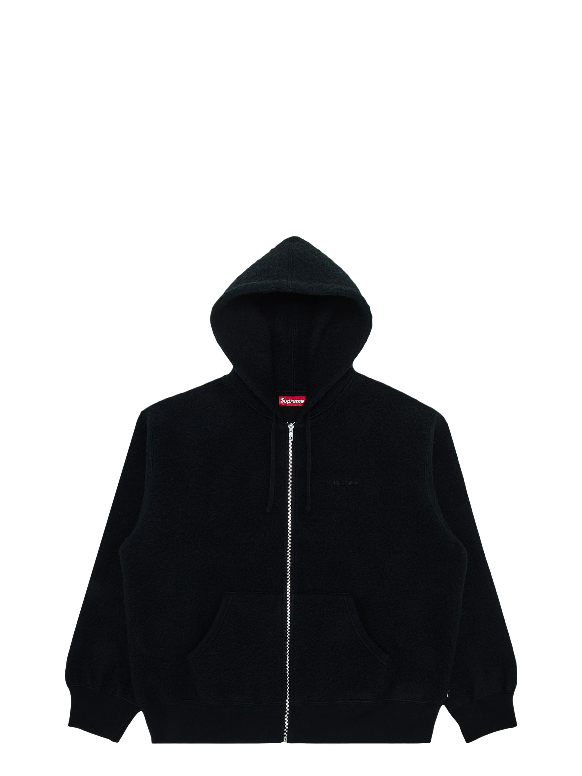 Supreme Pilled Zip Up Hooded Sweatshirt - Black | Editorialist