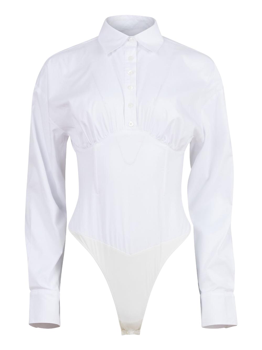 FLEUR DU MAL Button Down Bodysuit
