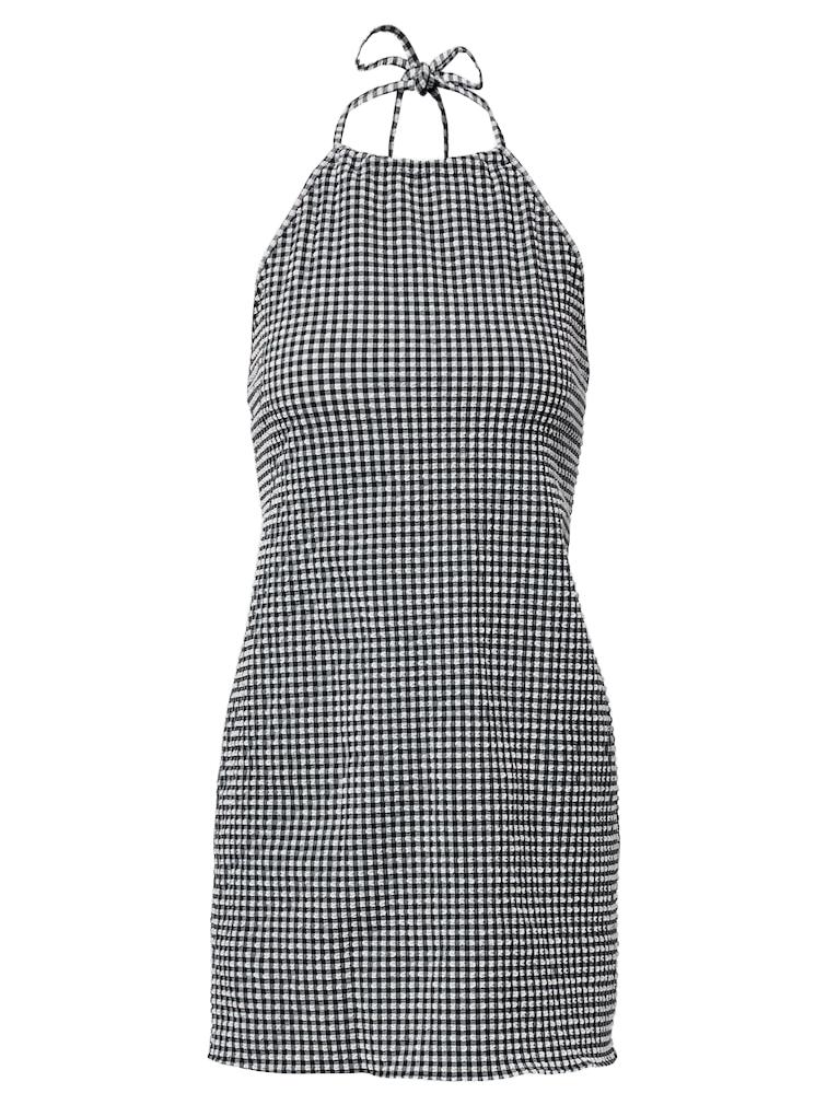 HUNZA G Gingham Seersucker Minidress