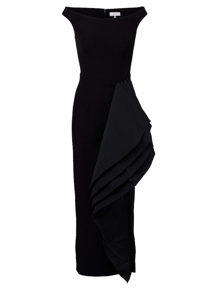 SAFIYAA Bree Draped Midi Dress