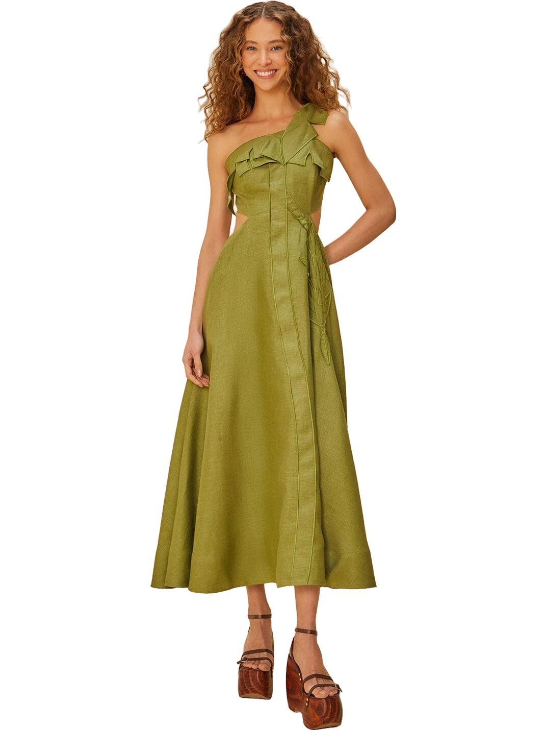 farm rio green palm dress Green Palm Tree Maxi Dress – FARM Rio