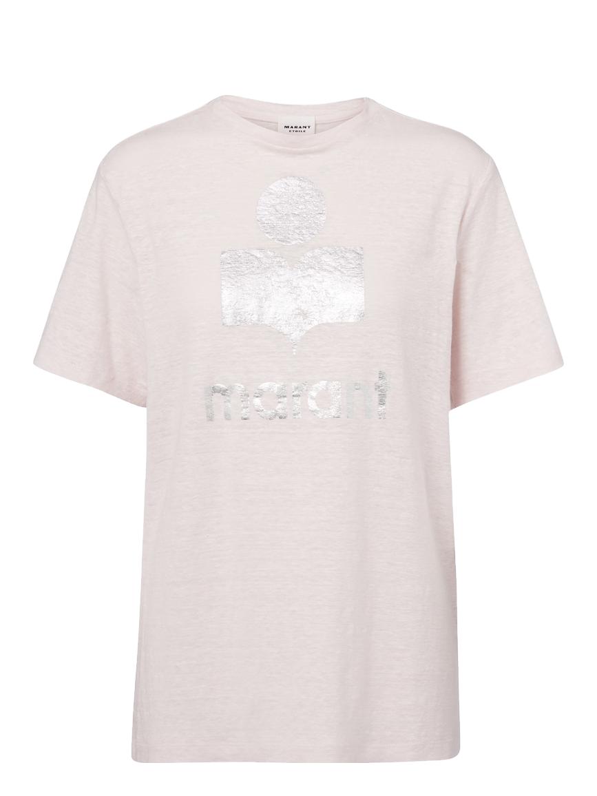 MARANT ETOILE Zewel Logo Linen T-Shirt