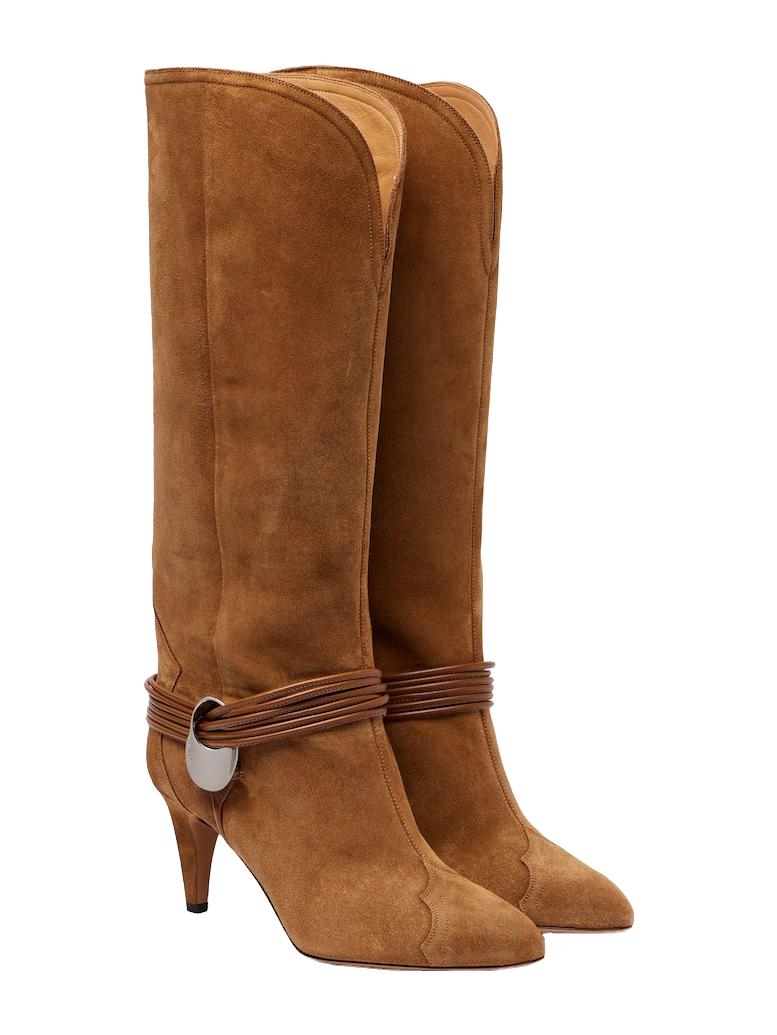ISABEL MARANT ÉTOILE lestany suede knee-high boots