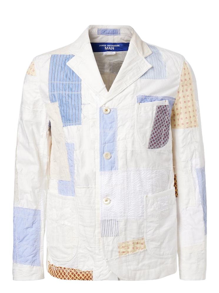 JUNYA WATANABE Patchwork Cotton and Linen-Blend Blazer