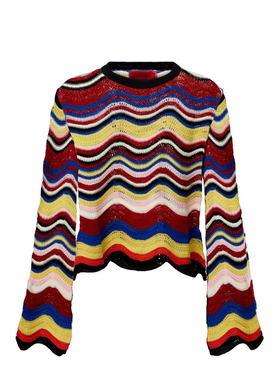 LA DOUBLEJ Chevron Crochet Cotton Top
