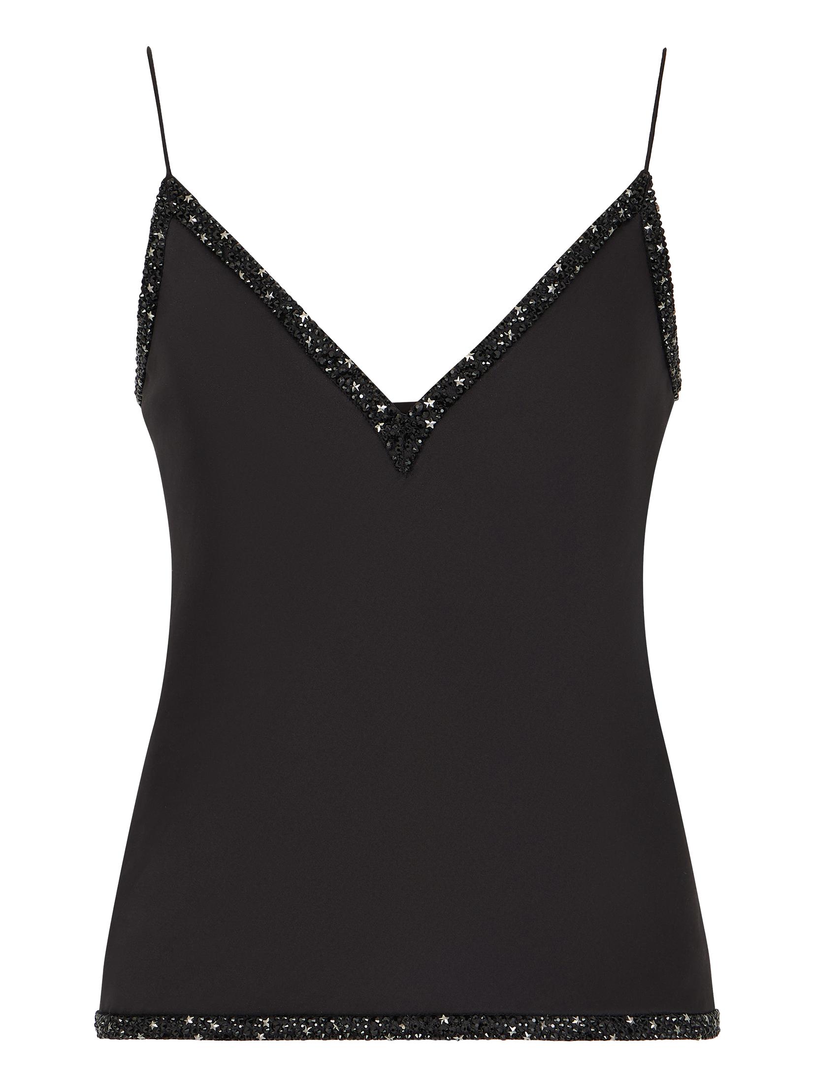 GIORGIO ARMANI Silk Top with Embroidery