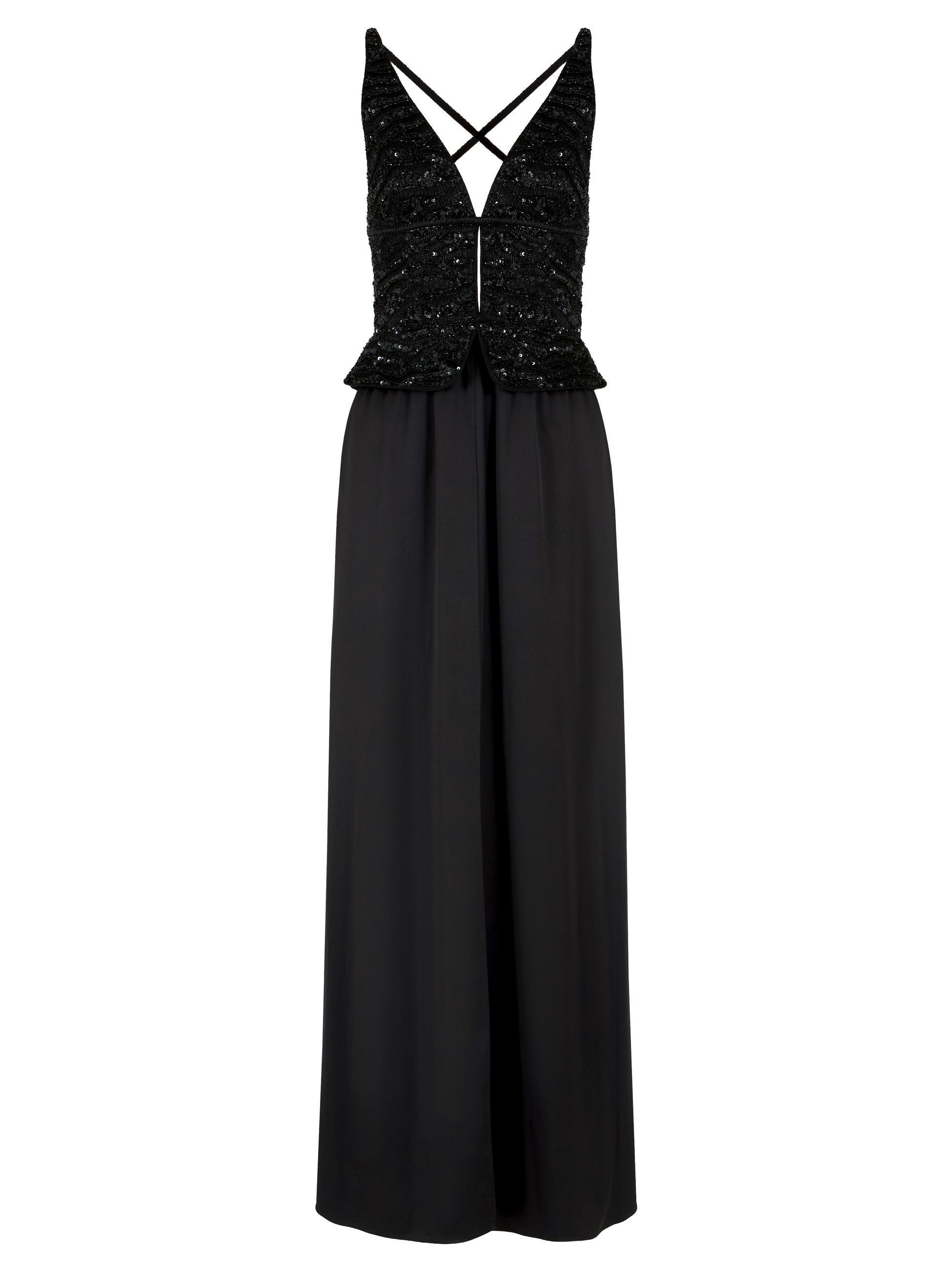 GIORGIO ARMANI Silk Embroidered Long Dress