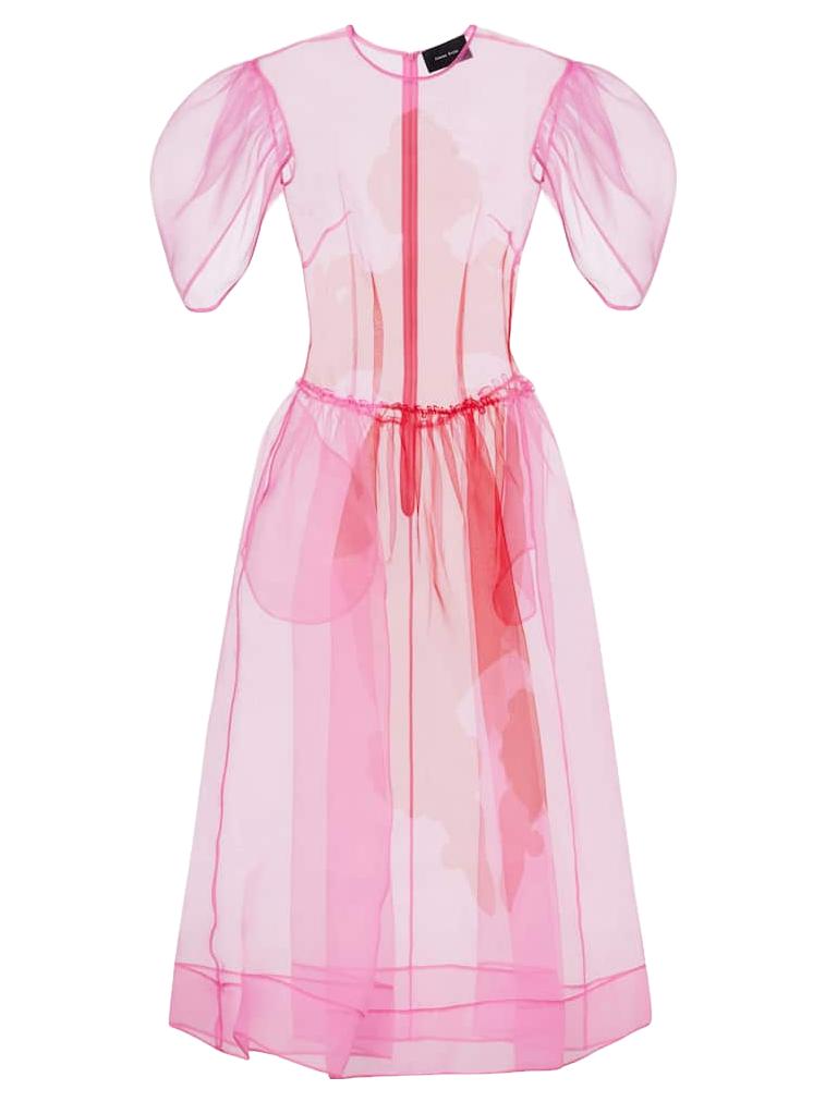 SIMONE ROCHA Printed Organza Midi Dress