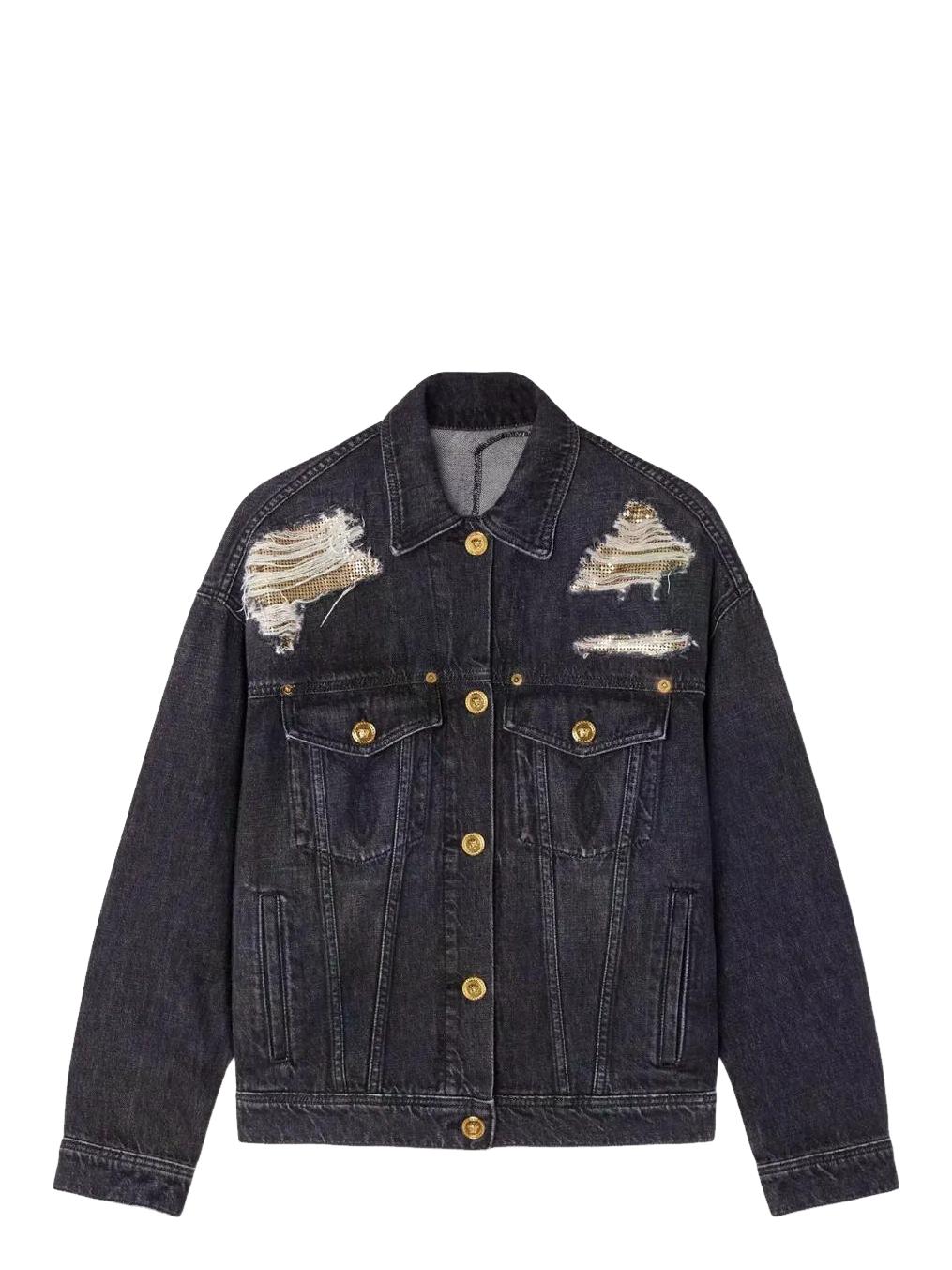 VERSACE Distressed Denim Jacket