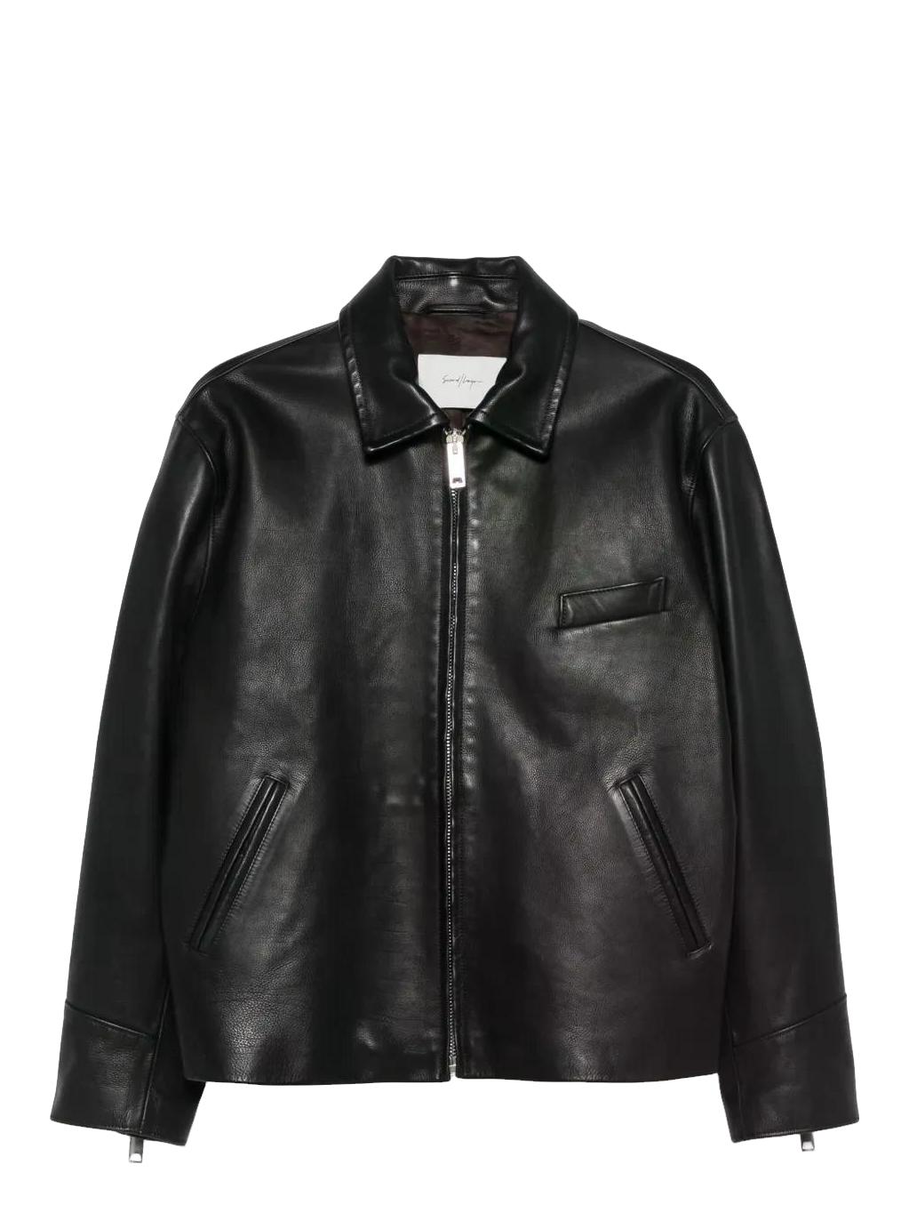 SECOND / LAYER Leather Bomber Jacket