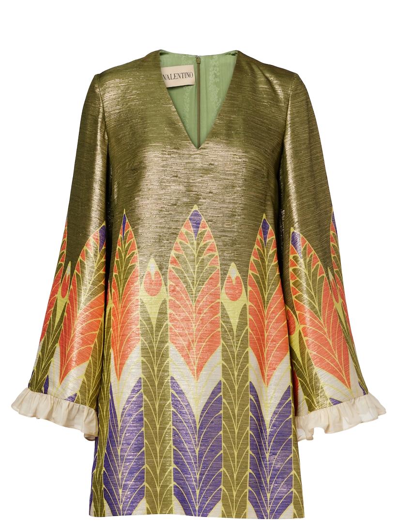 VALENTINO Escape Printed Silk-Blend Minidress