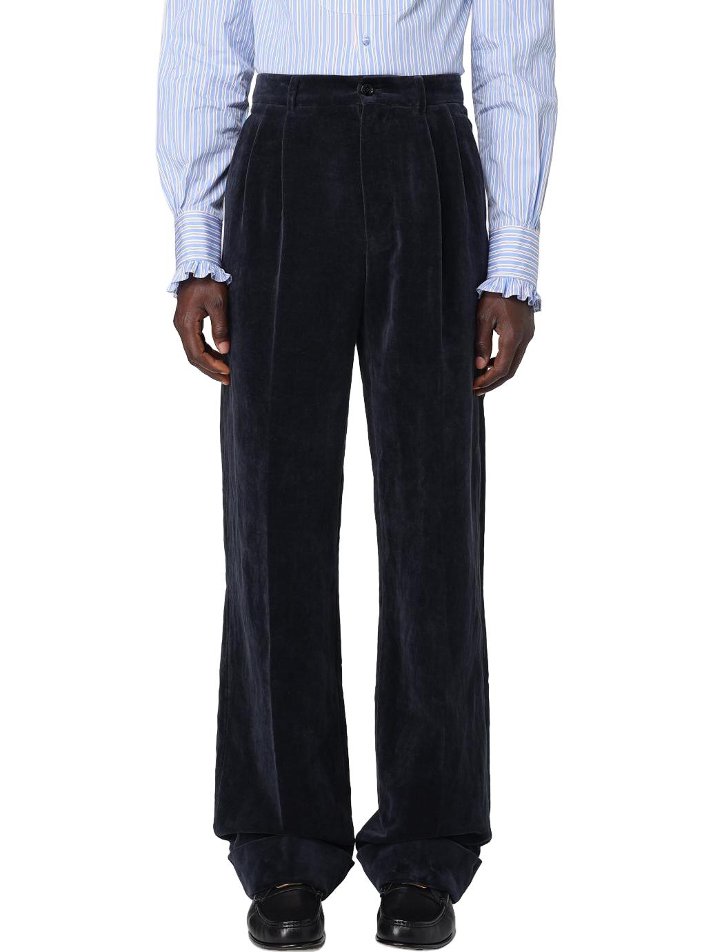VALENTINO VALENTINO Velvet Wide Leg Pants