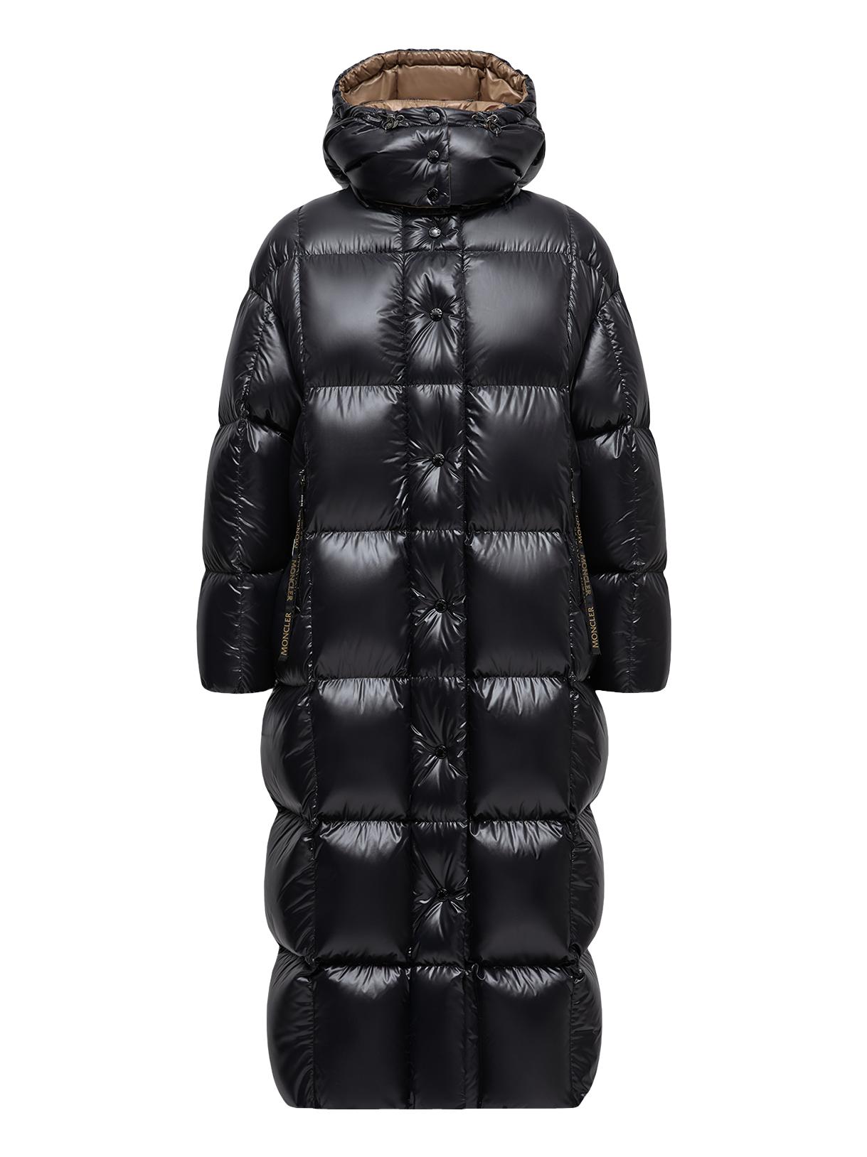Moncler Serilong Long Down Jacket - Black | Editorialist