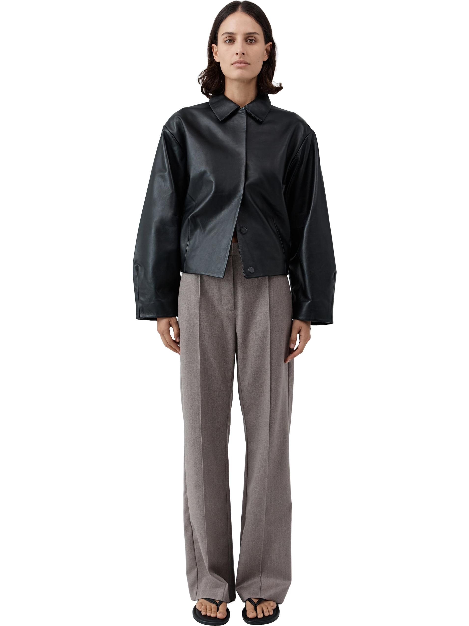 ST. AGNI St Agni Cocoon Leather Jacket