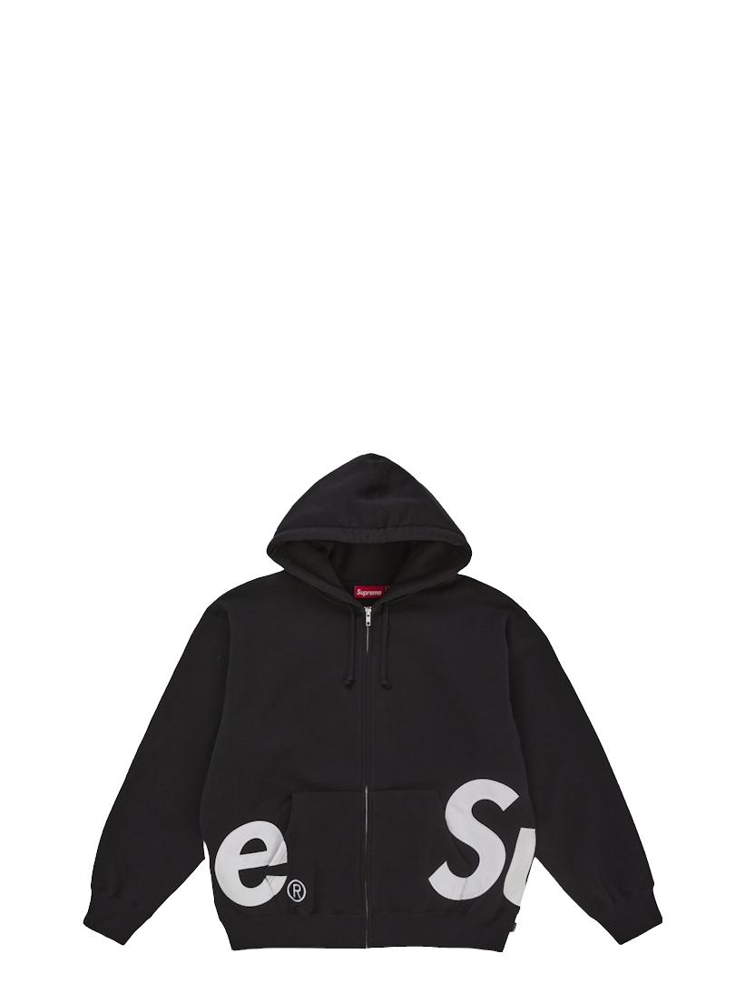 Supreme Big Logo Zip Up Hooded Sweatshirt - Navy Blue | Editorialist