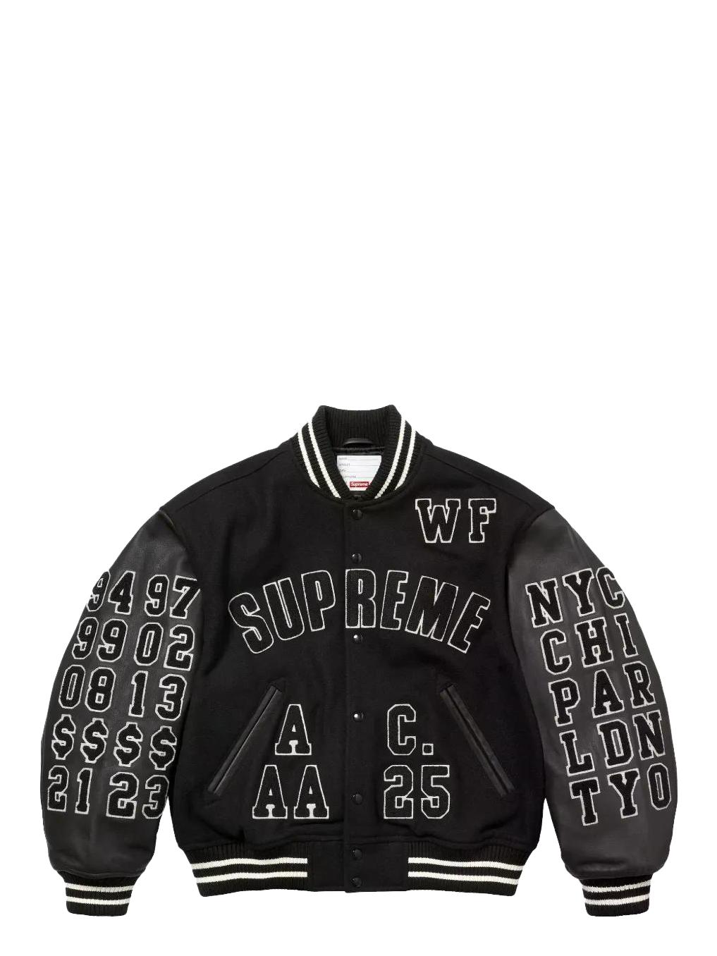Supreme Veritas Varsity Jacket - Black | Editorialist