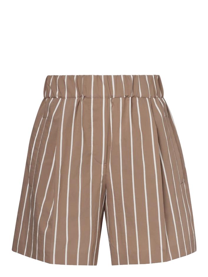 BRUNELLO CUCINELLI Striped Cotton-Blend Bermuda Shorts