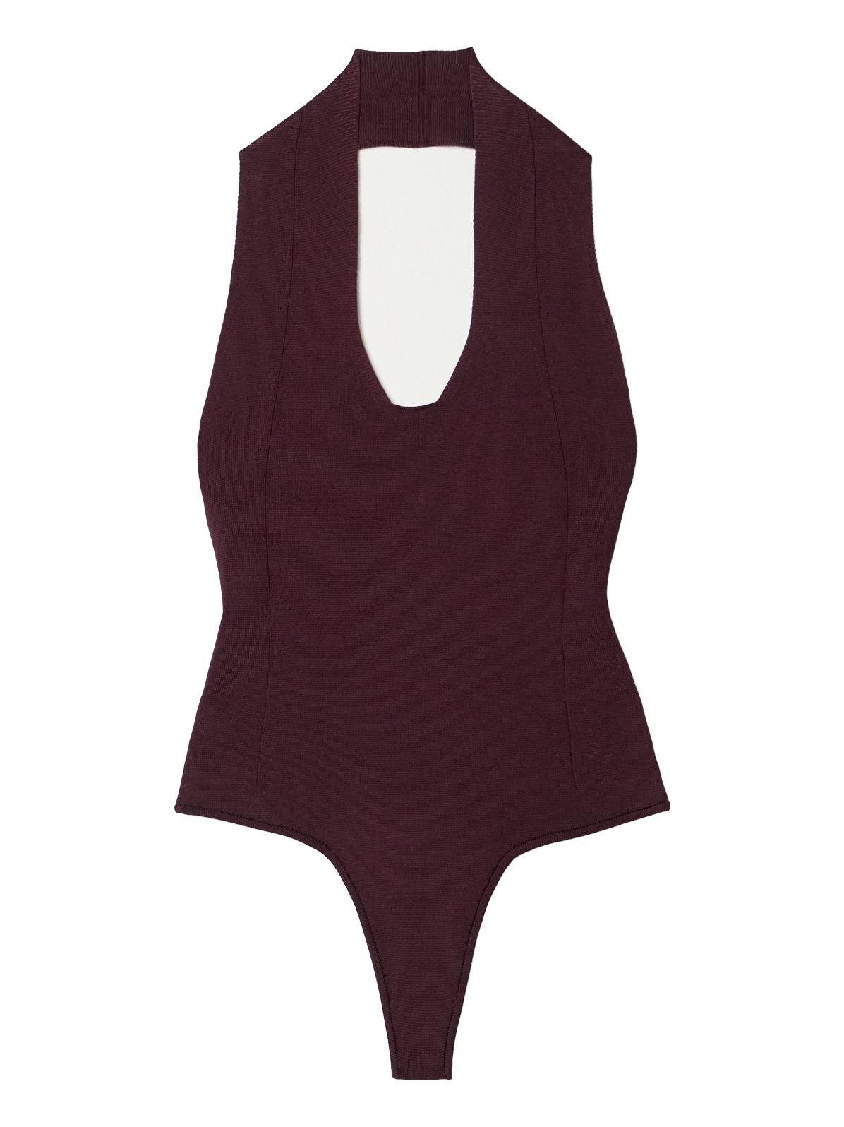 KHAITE Toto Stretch-Knit Halterneck Bodysuit