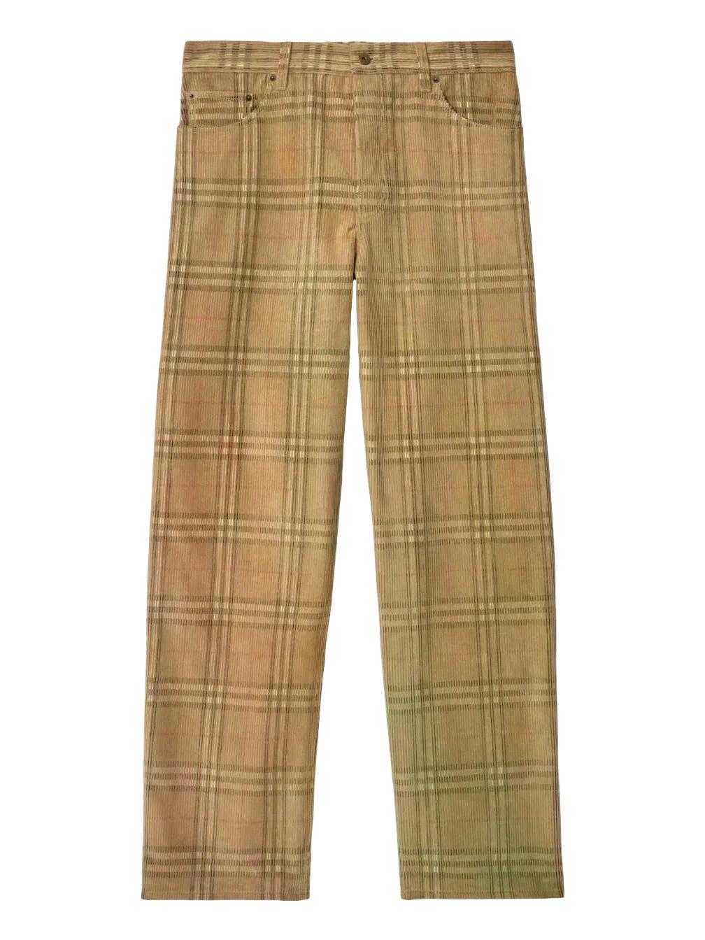 BURBERRY Checked Corduroy Trousers