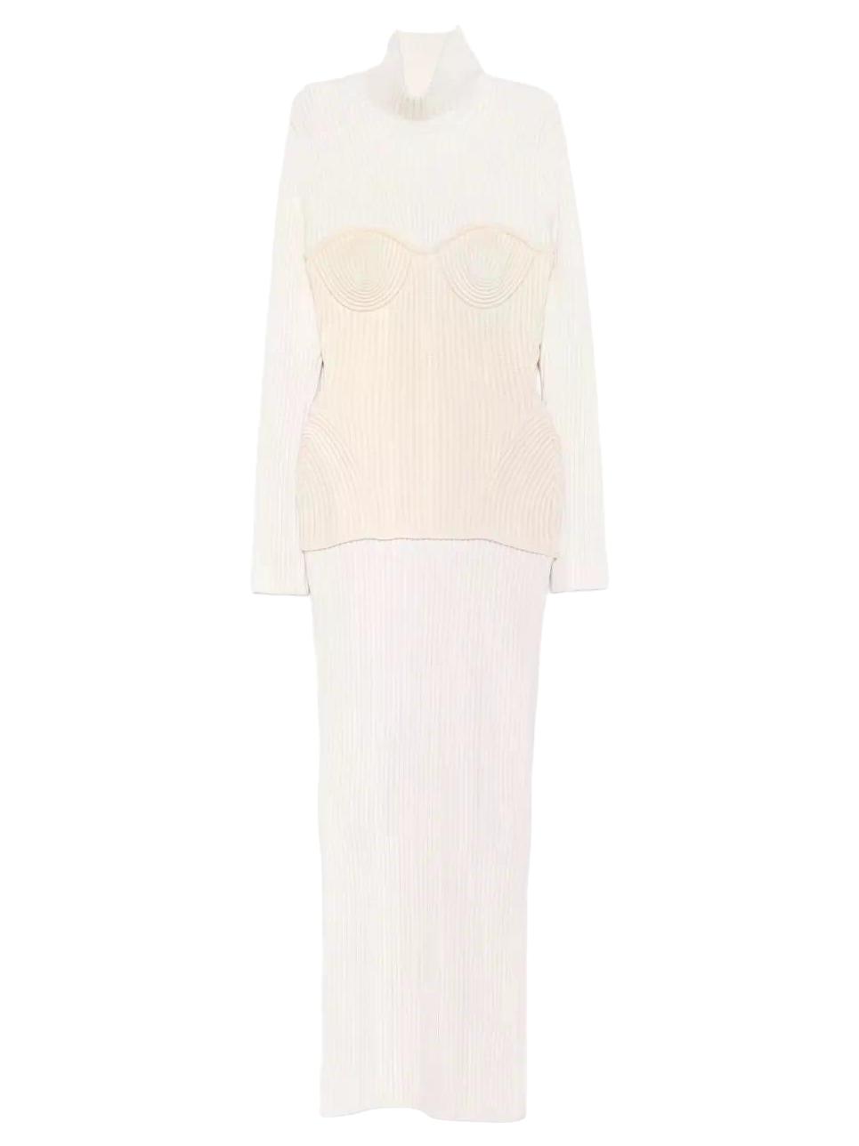 JEAN PAUL GAULTIER Ribbed-Knit Corset Dress