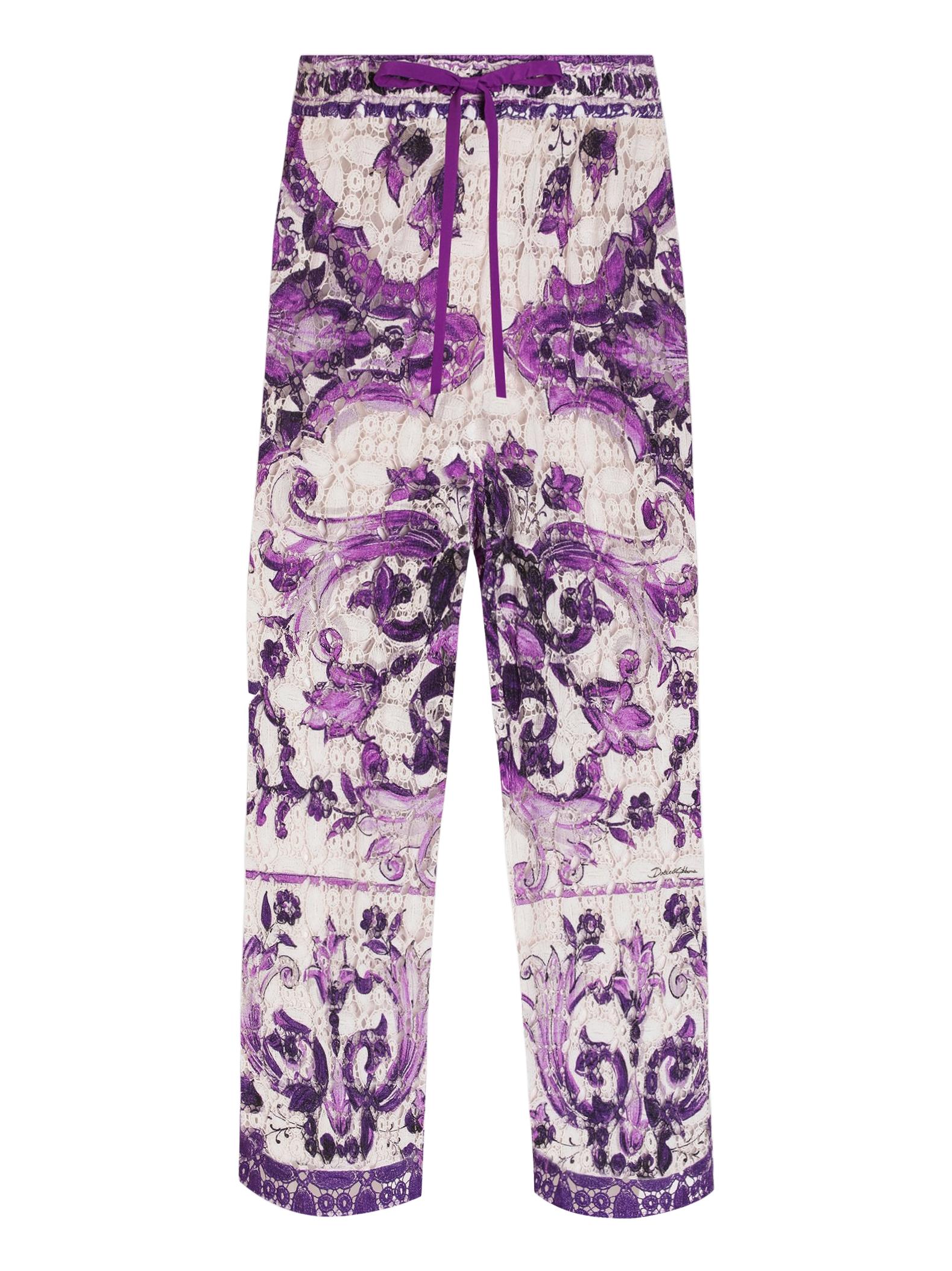 DOLCE & GABBANA Majolica-Print Nappa Calfskin Sneakers